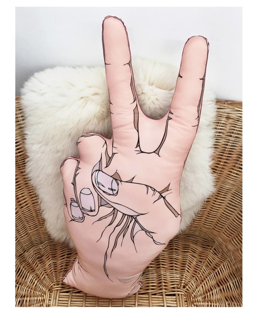 Peace Sign Silk Cushion by Silken Favours | Beyond Sleep